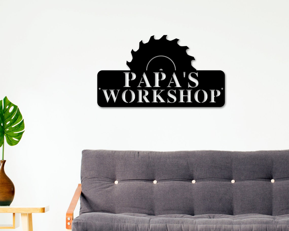 Paw Paws Workshop Sign Crescent Wrench & Hammer Art Gift for - Etsy