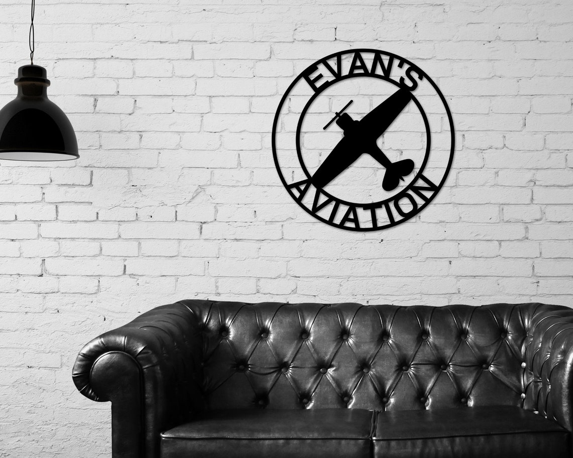 Airplane Hangar Sign Personalized Pilot Name Sign Custom - Etsy