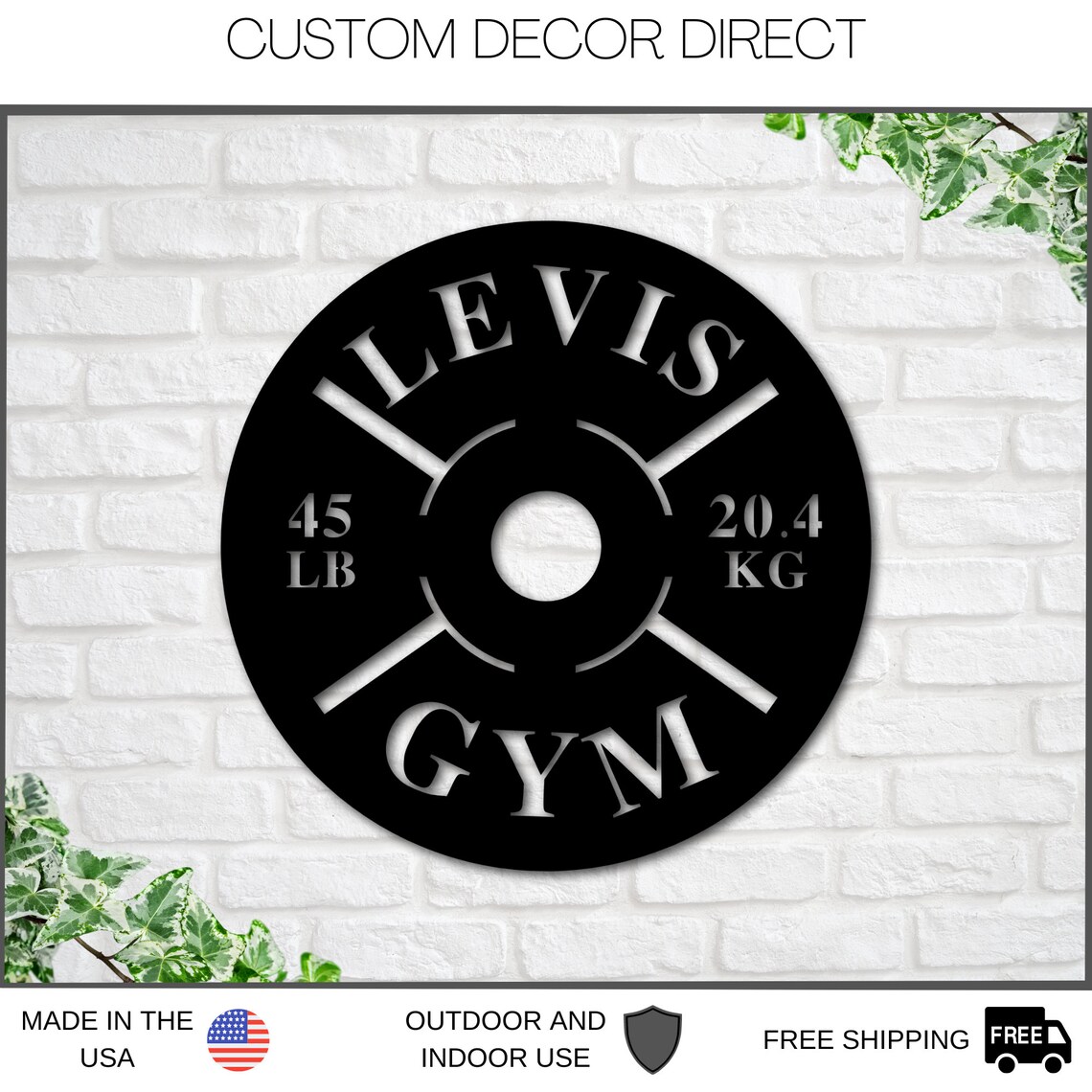 Personalized Metal Gym Sign Custom Gym Business Name Sign - Etsy