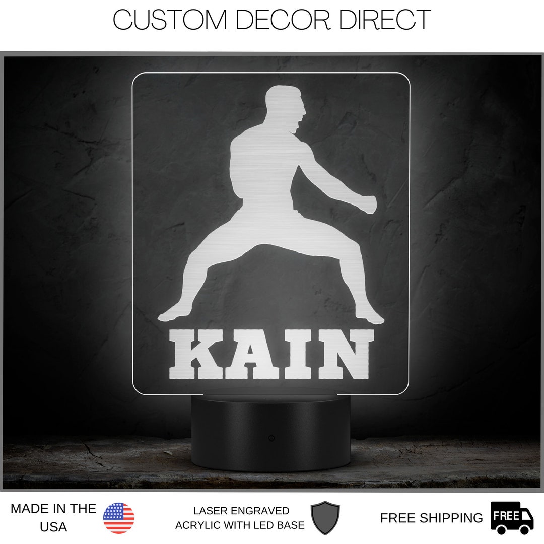 MMA LED Light, Personalized Mma Night Light, Martial Arts Decor, MMA ...