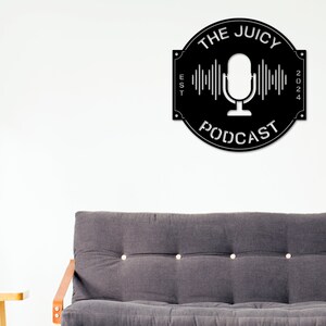 Podcast Studio Sign, Podcast Room Sign, Podcast Logo, Metal Sign ...