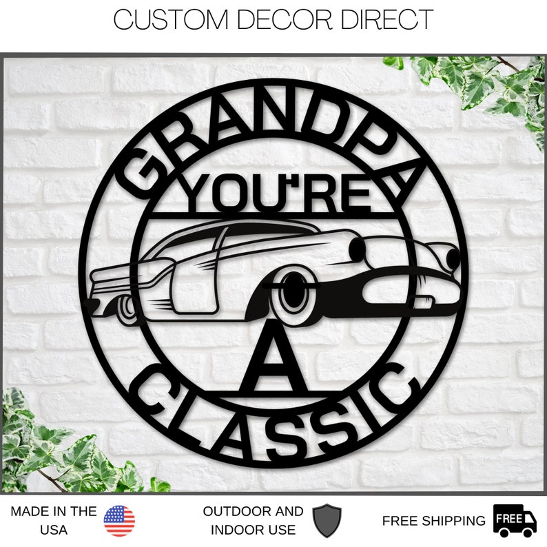 Grandpa Sign Grandpa You're A Classic Gift for Grandpa | Etsy