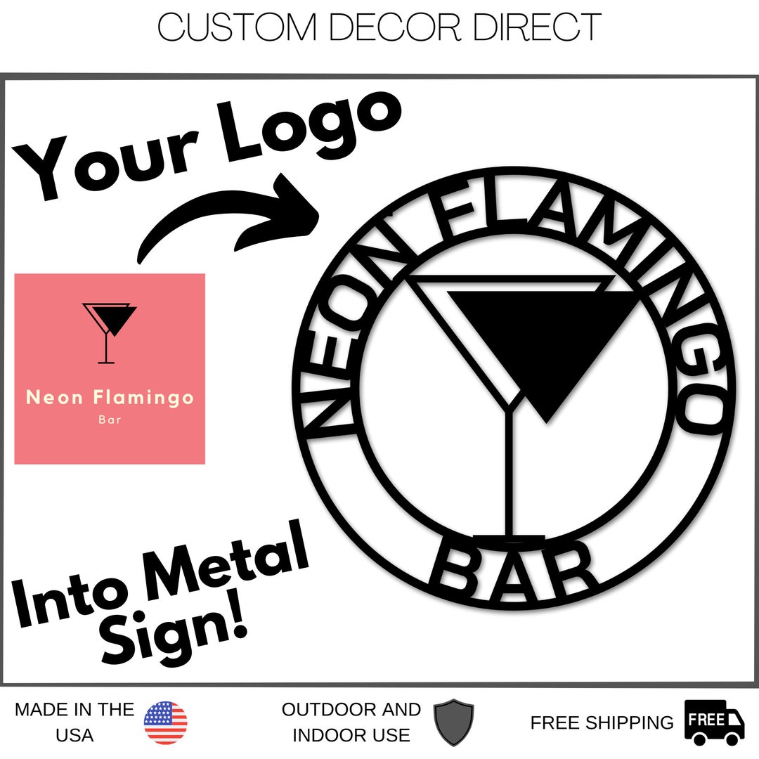 Custom Logo Sign, Your Logo Metal Sign, Business Logo Sign, Your Logo ...