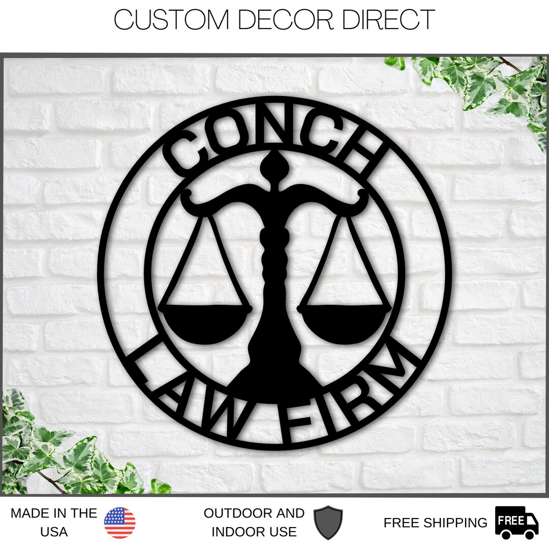 Custom Law Firm Metal Sign, Personalized Lawyer Sign, Lawyer Gift ...