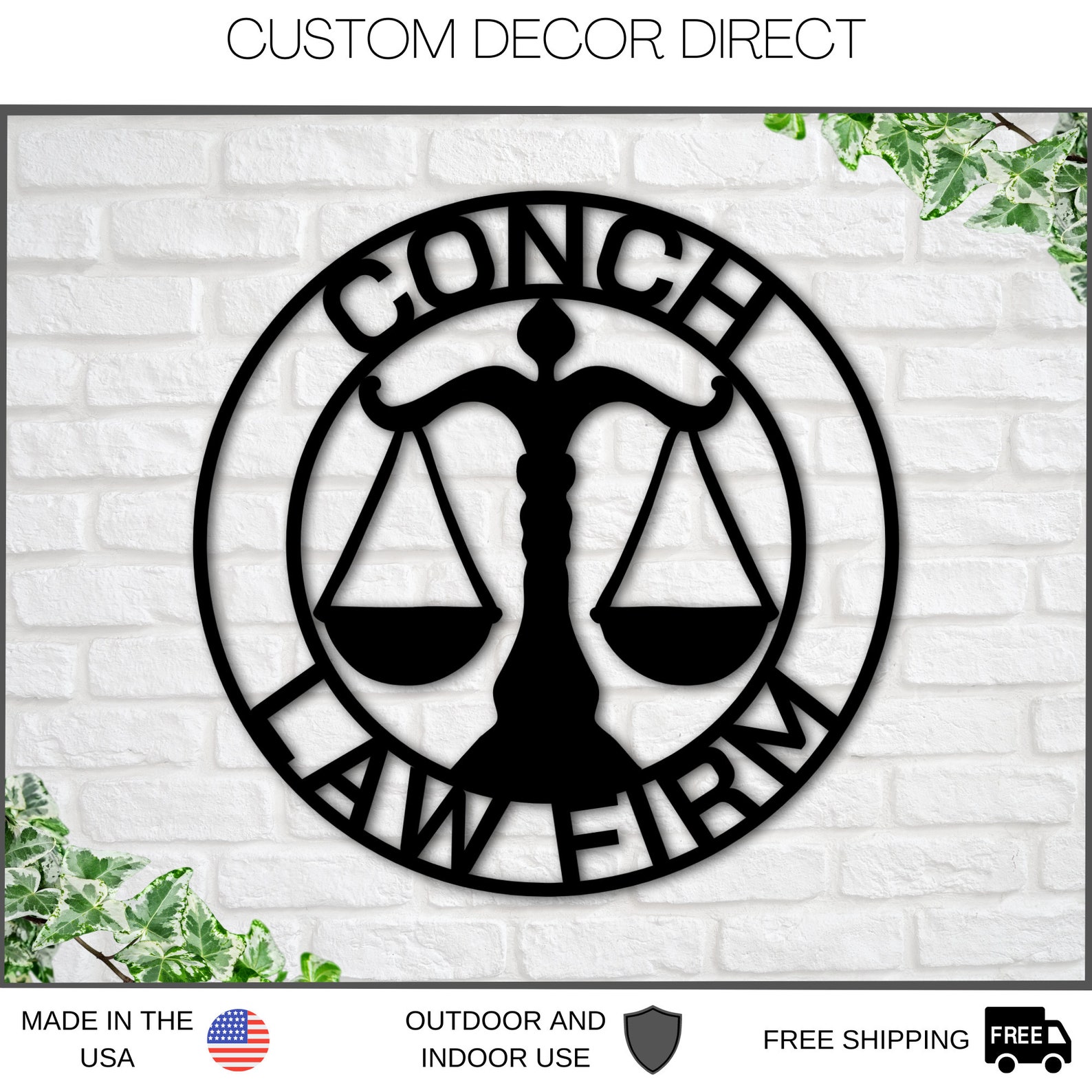 Custom Law Firm Metal Sign Personalized Lawyer Sign Lawyer - Etsy