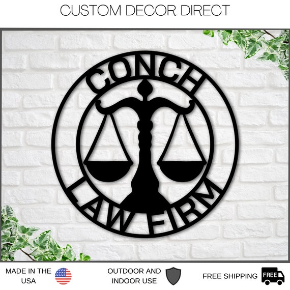 Custom Law Firm Metal Sign Personalized Lawyer Sign Lawyer - Etsy