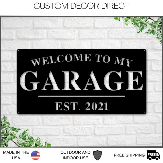 Garage Sign Garage Decor Personalized Garage Sign Gift for | Etsy