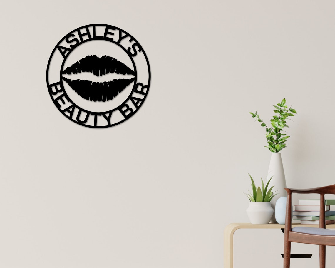 Hair Salon Sign Metal Hair Stylist Sign Personalized Salon - Etsy