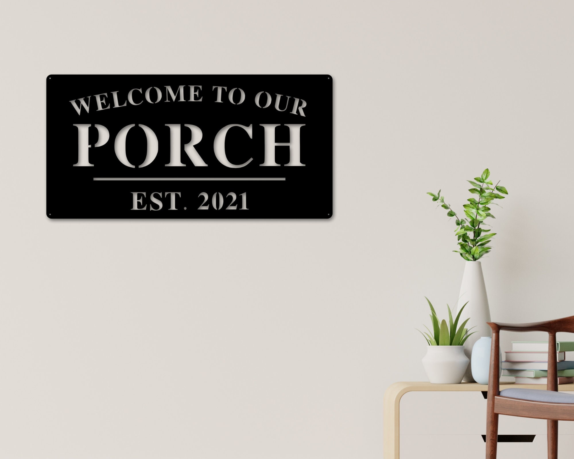 Welcome to Our Porch Sign, Personalized Porch Name Sign, Outdoor Patio ...