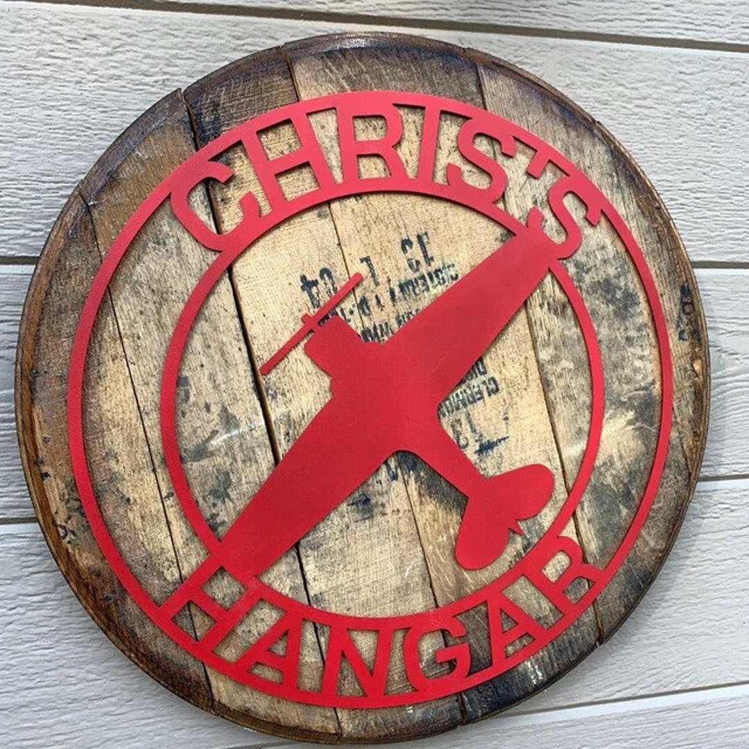 Airplane Hangar Sign, Personalized Pilot Name Sign, Custom Aviation ...