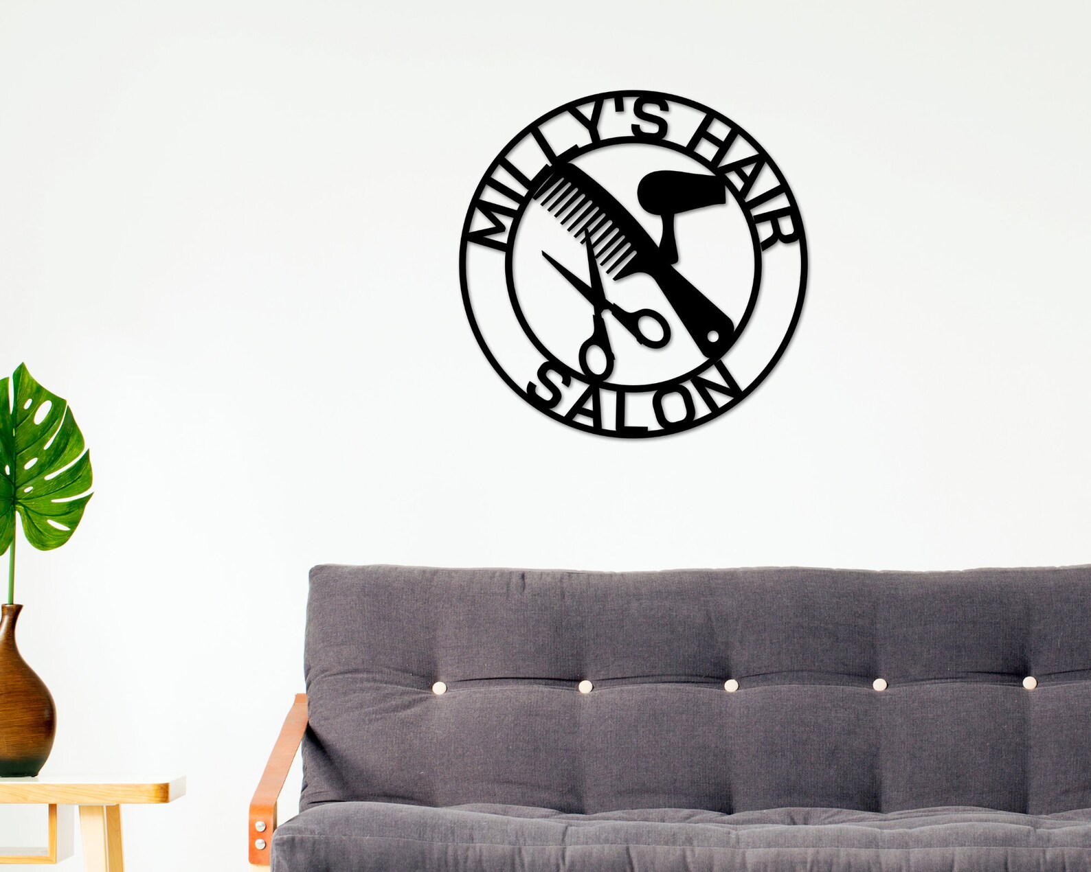 Hair Salon Sign Metal Hair Stylist Sign Personalized Salon - Etsy