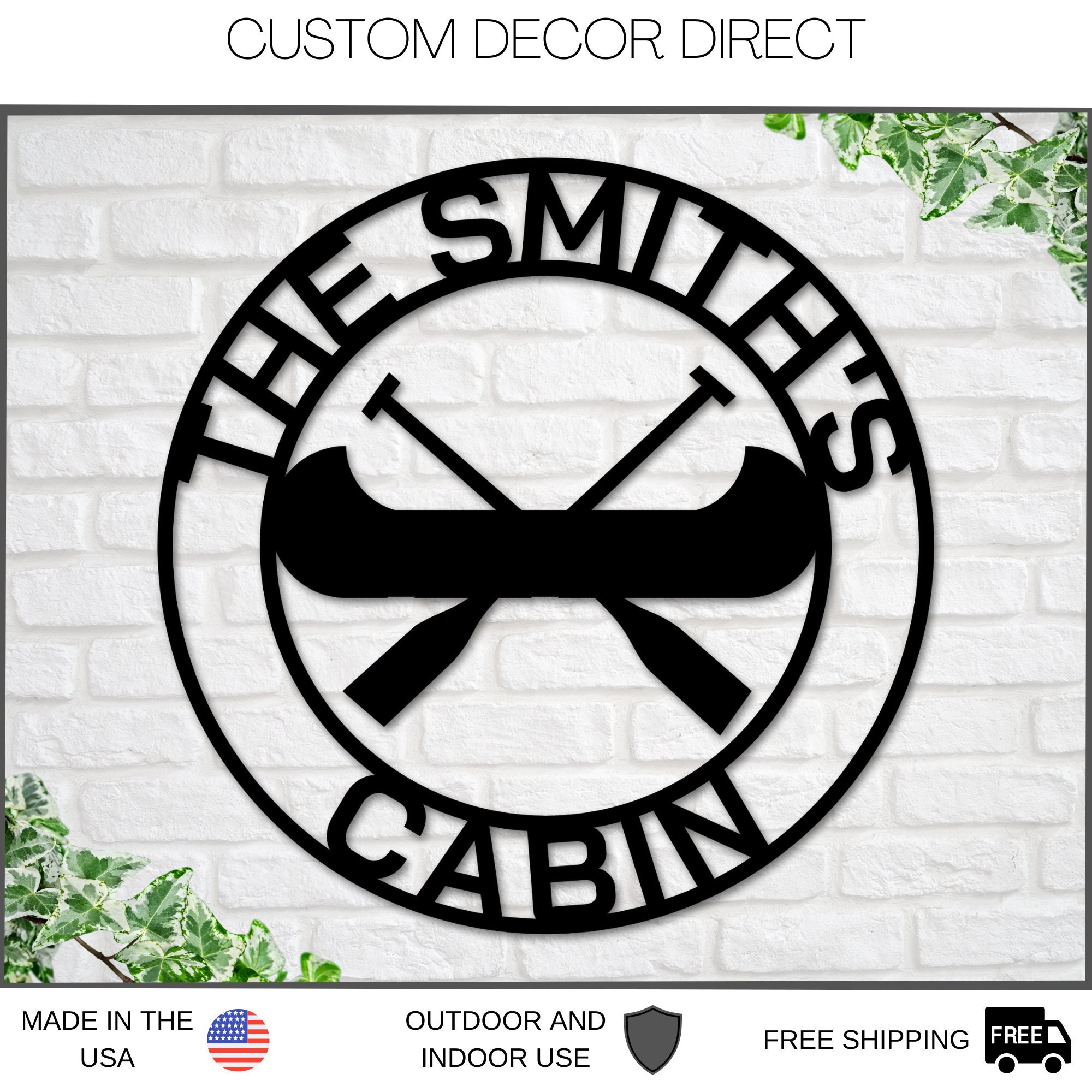 Canoe Sign Personalized Canoe Sign Metal Canoe Sign Lake | Etsy