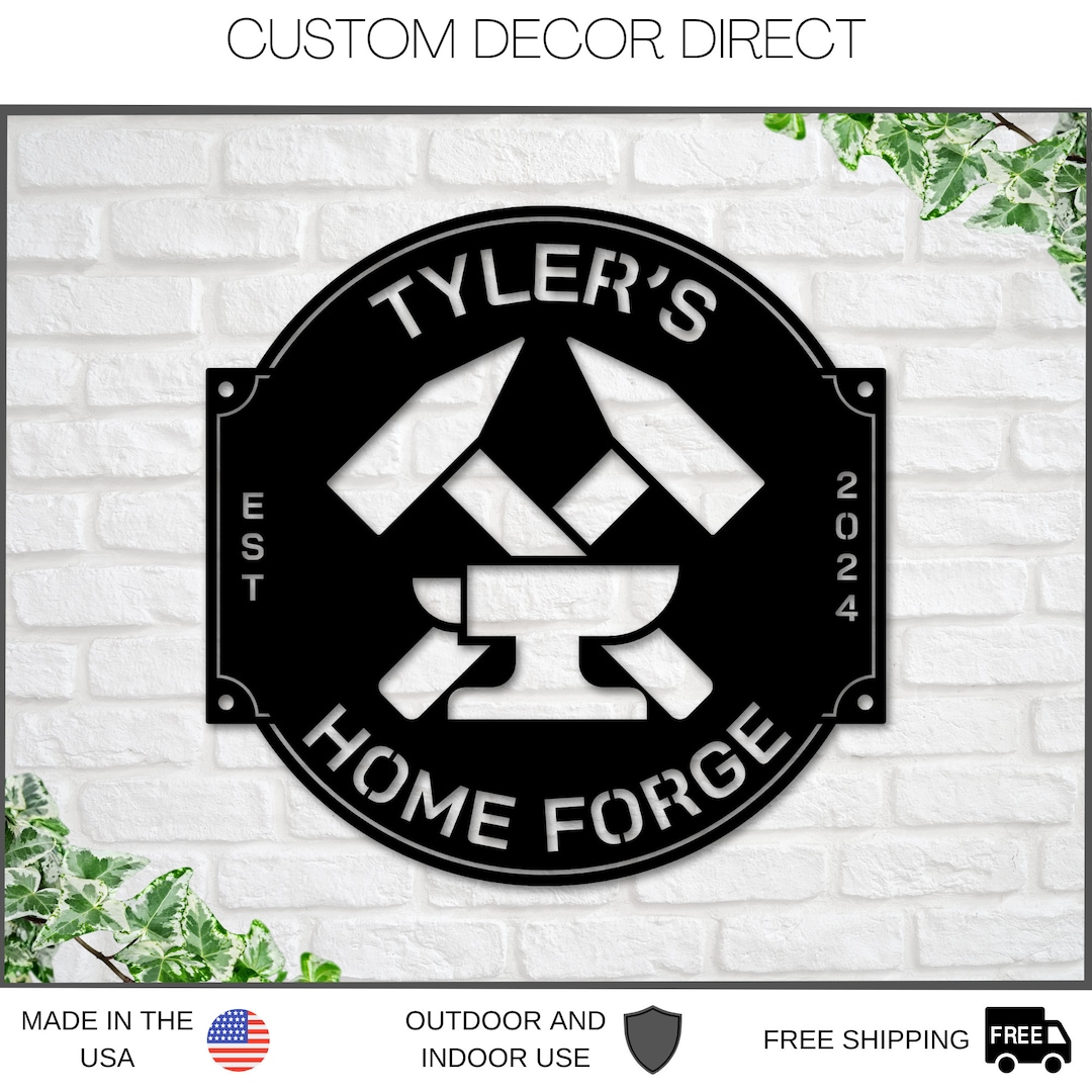 Blacksmith Sign, Metal Sign, Home Forge Sign, Forge Sign, Blade Smith ...