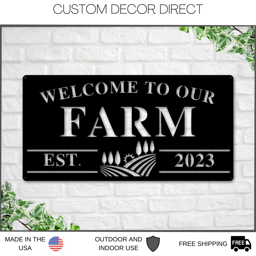Custom Farm Sign, Farm House Sign, Barn Sign, Metal Sign, Metal ...