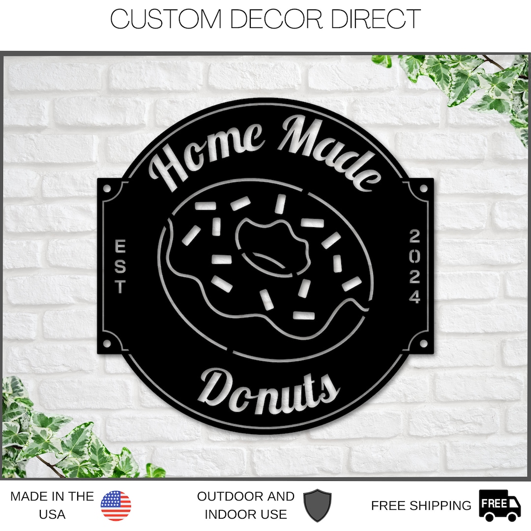 Custom Donut Shop Sign, Donut Shop Sign, Personalized Donuts Sign ...