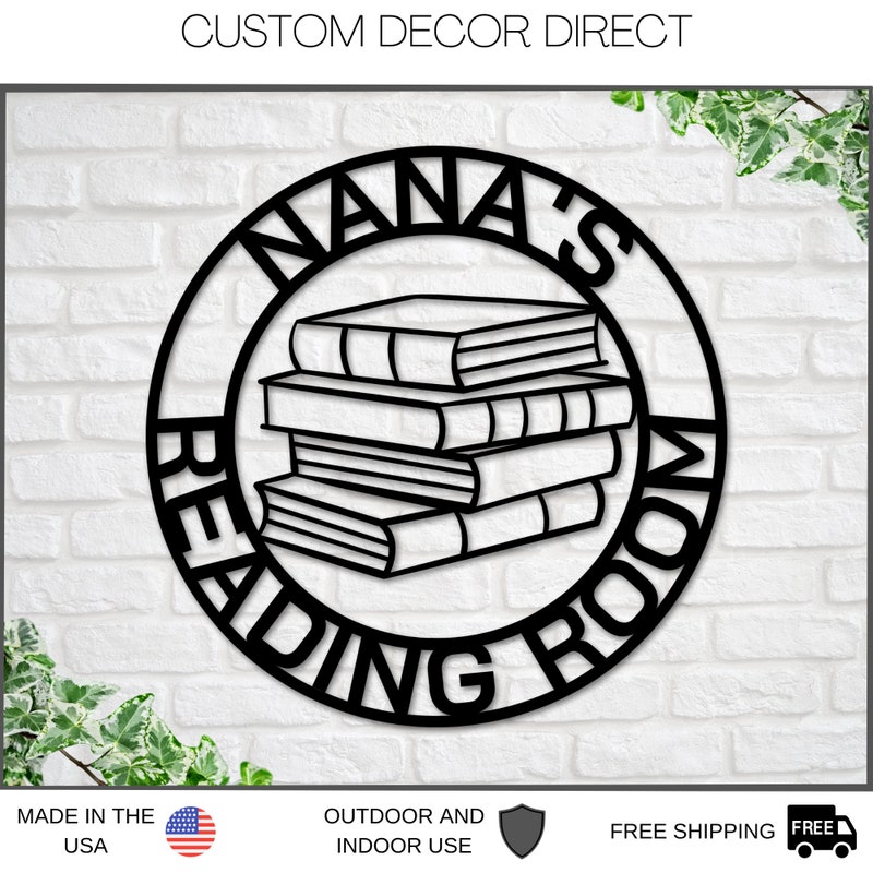 Custom Library Sign - Etsy