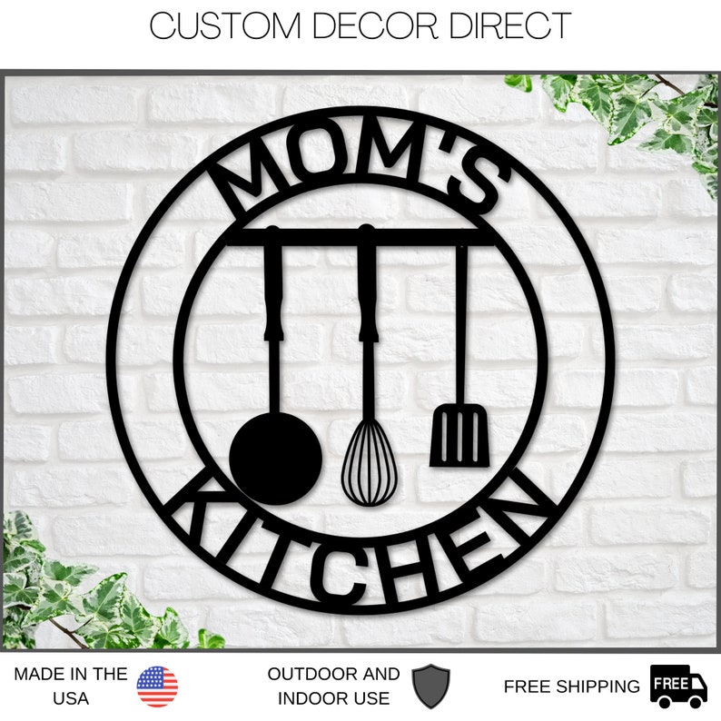 Custom Kitchen Sign, Personalized Kitchen Sign, Metal Kitchen Sign ...
