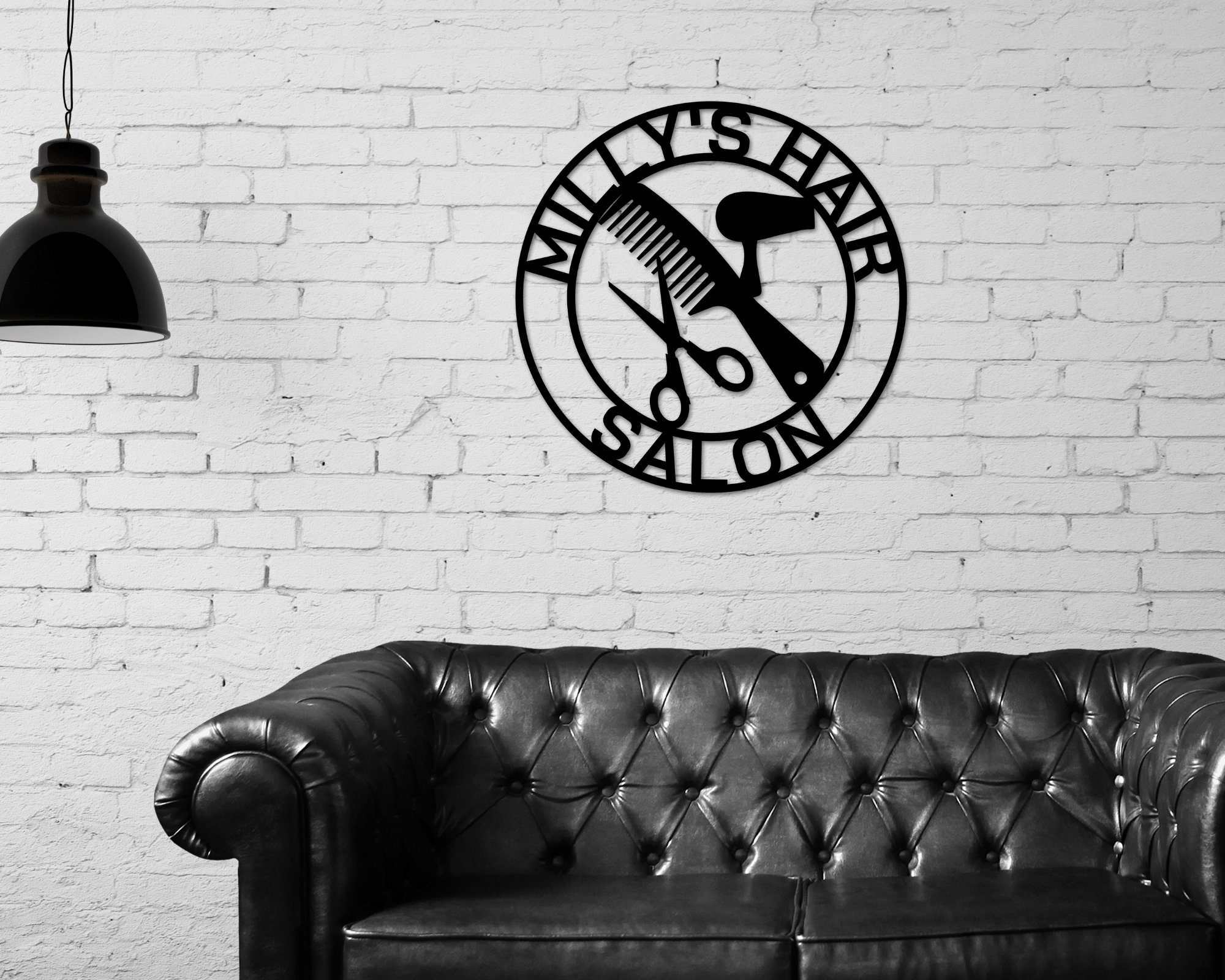 Hair Salon Sign Metal Hair Stylist Sign Personalized Salon - Etsy