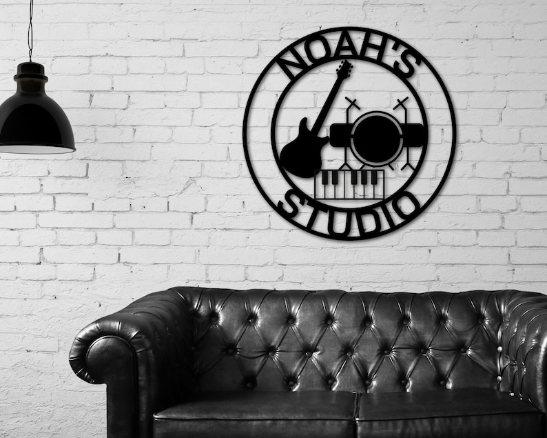 Custom Music Room Sign Music Studio Metal Sign Personalized | Etsy