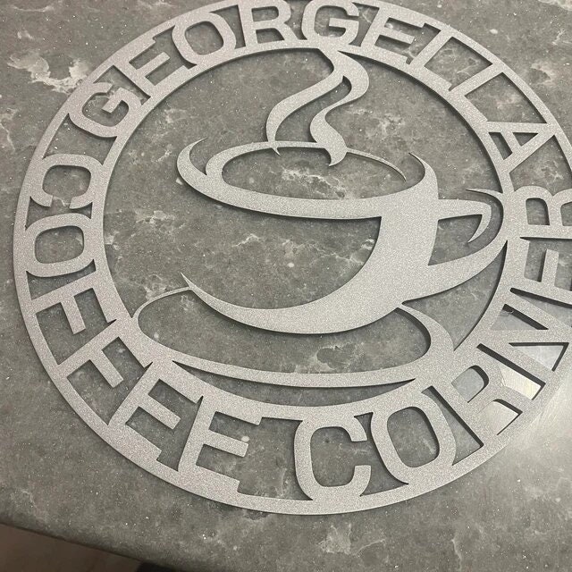 Café Sign, Coffee Cafe Sign, Custom Café, Coffee Lover, Metal Coffee ...