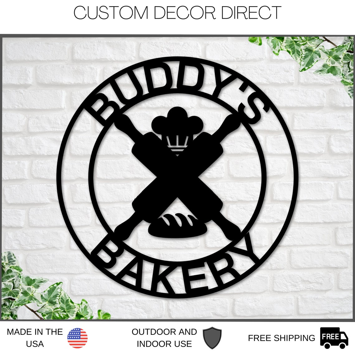 Bakery Sign Bakery Shop Sign Personalized Bakery Sign - Etsy