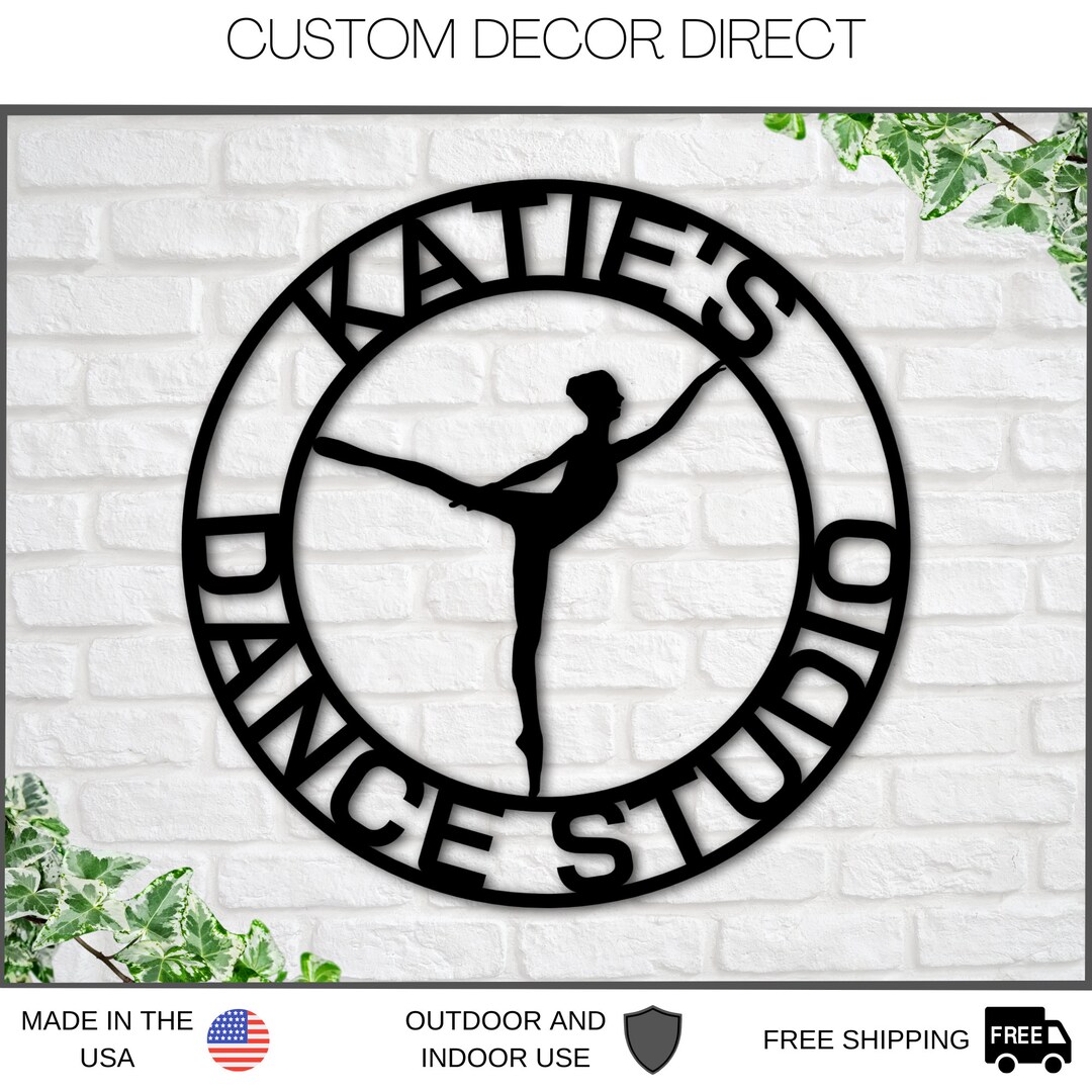 Personalized Dancer Sign, Dance Studio Metal Sign, Custom Dance Team ...
