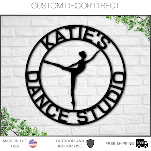 Personalized Dancer Sign, Dance Studio Metal Sign, Custom Dance Team ...
