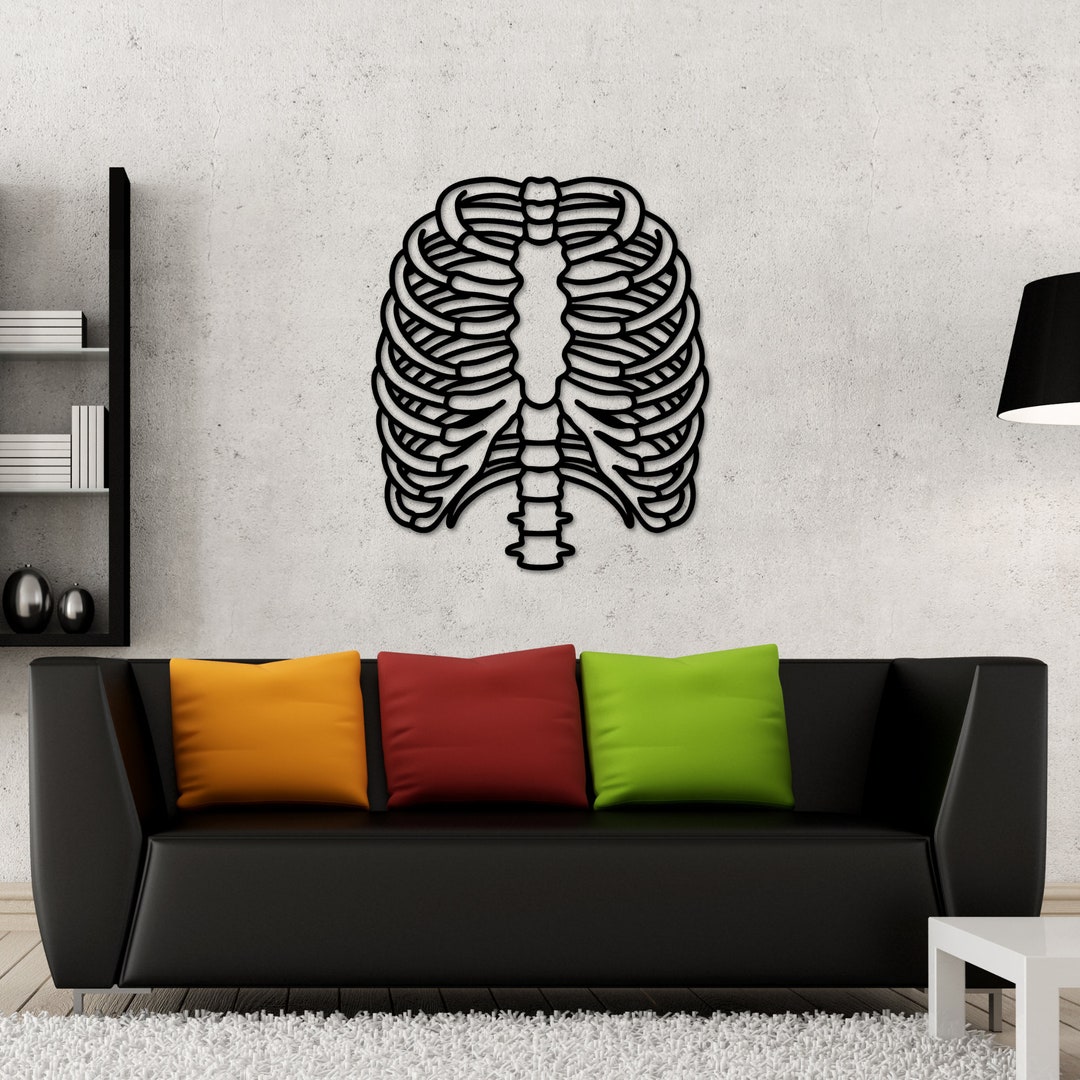 Skeleton Metal Wall Art, Bones Wall Art, Skull Wall Decor, Skeleton ...