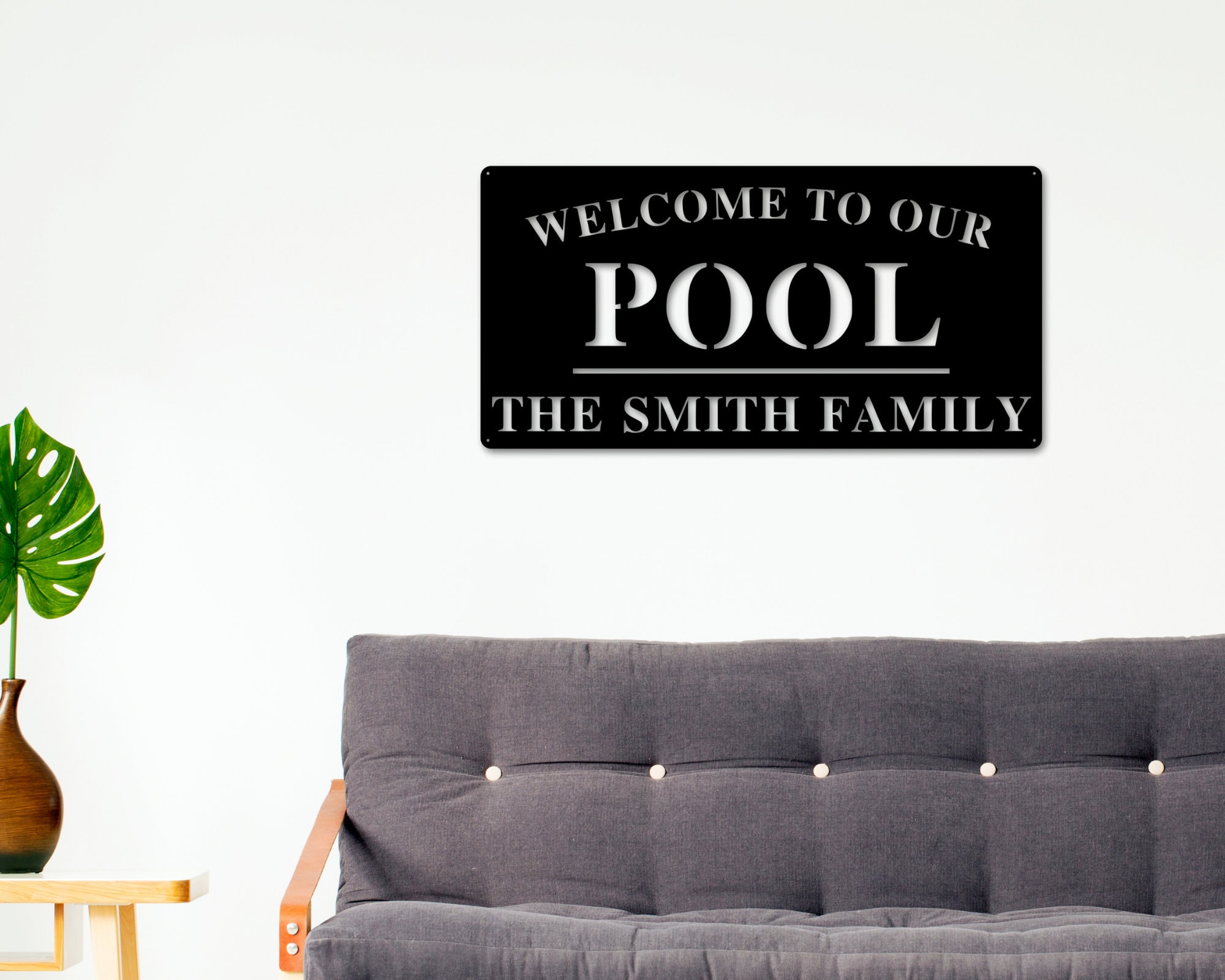 Welcome to Our Pool Sign Personalized Pool Name Sign Outdoor | Etsy