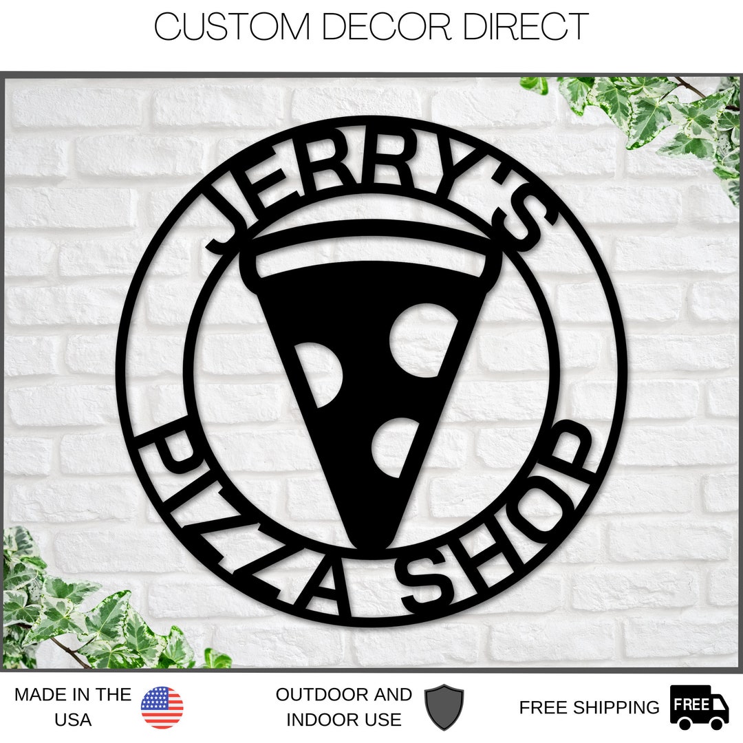 Pizza Shop Sign, Personalized Pizza Sign, Pizza Shop Decor, Custom ...