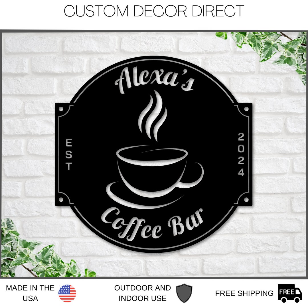 Coffee Bar Sign, Coffee Sign, Coffee Lover, Coffee, Metal Coffee Sign ...