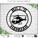 Helicopter Hangar Sign, Personalized Pilot Name Sign, Custom Aviation ...