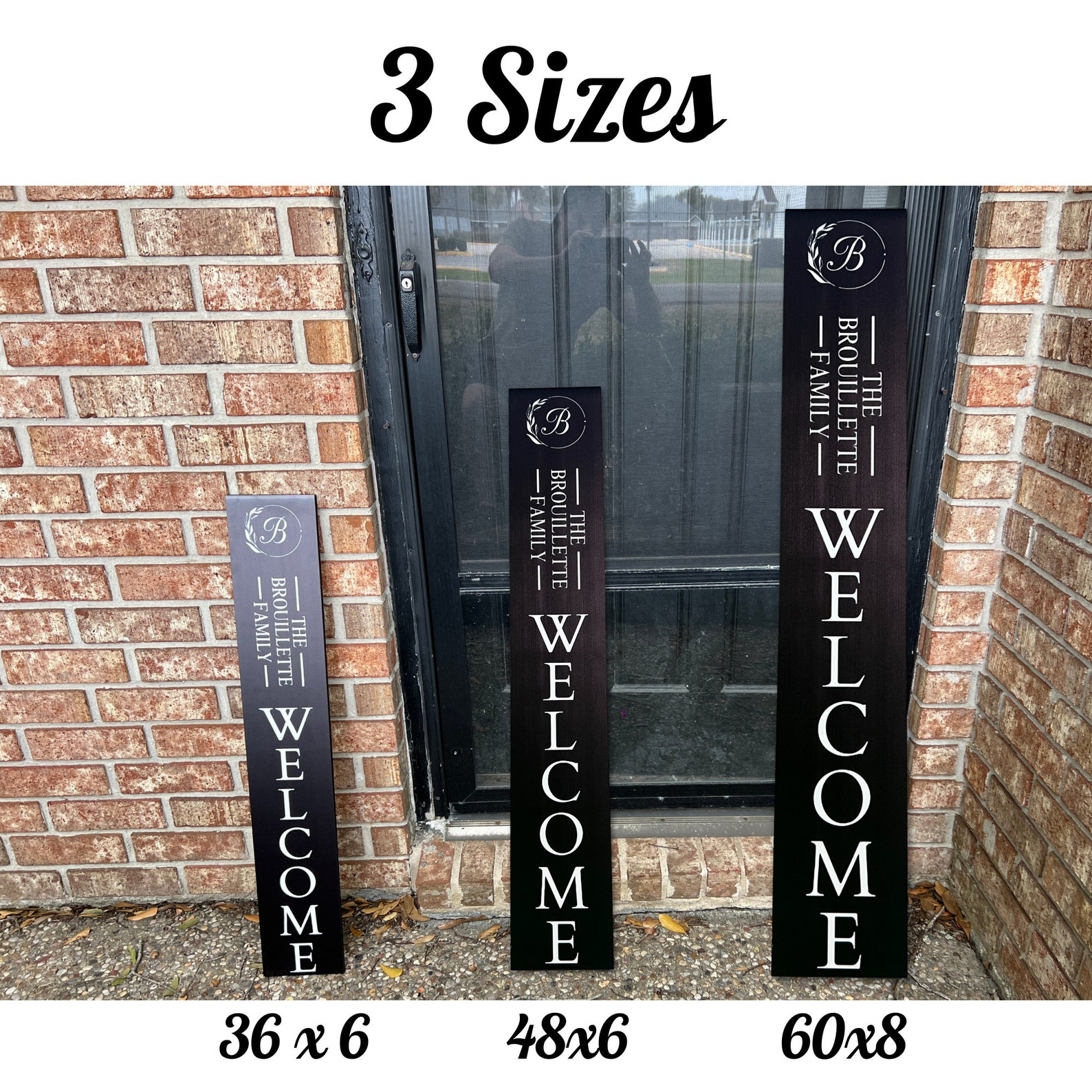 Family Name Welcome Sign Front Door, Housewarming Gift, Porch Decor ...