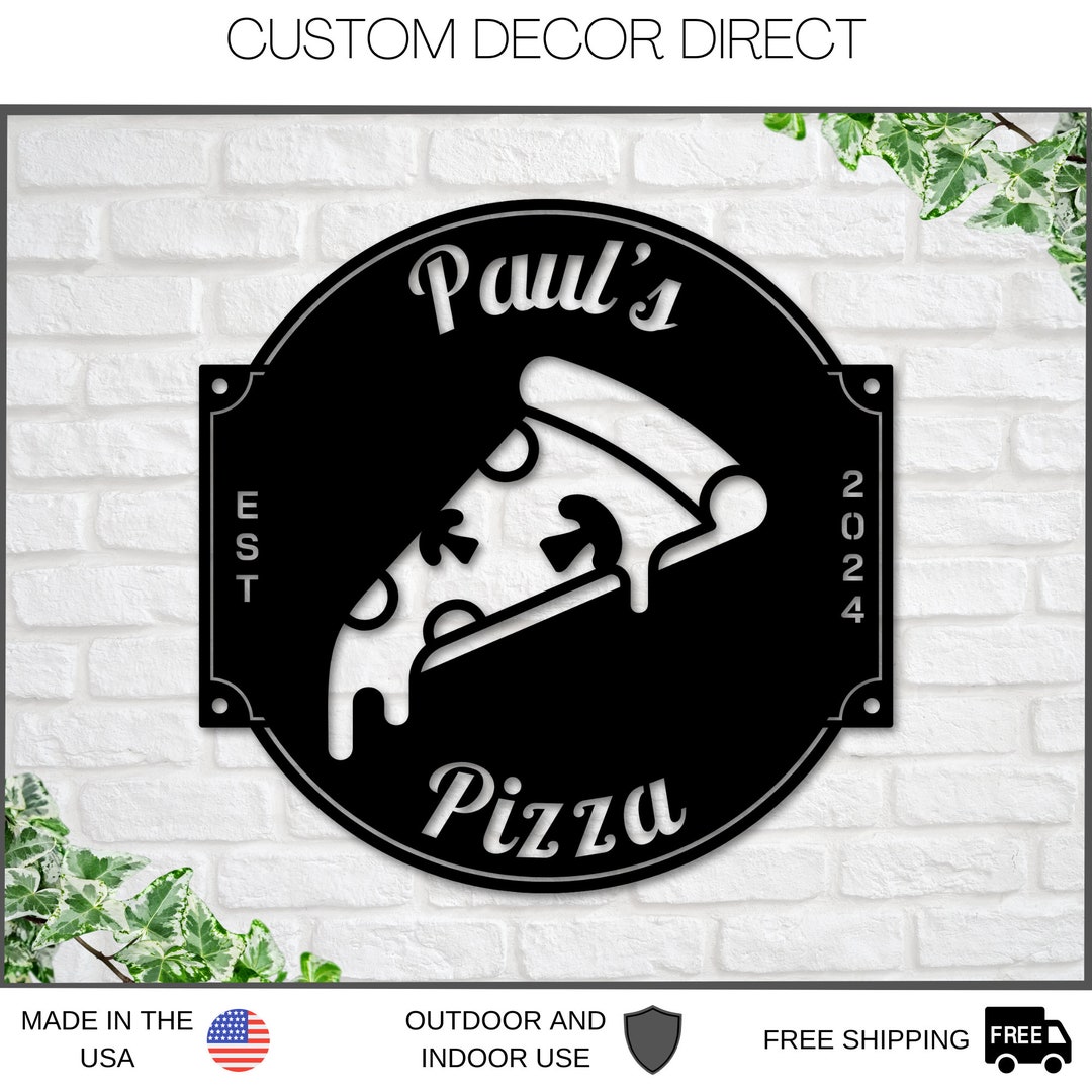 Personalized Pizza Sign, Pizza Shop Sign, Pizza Shop Decor, Custom ...