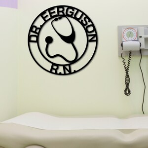 Personalized Doctor Sign, Custom Doctor Metal Sign, Doctor's Office ...