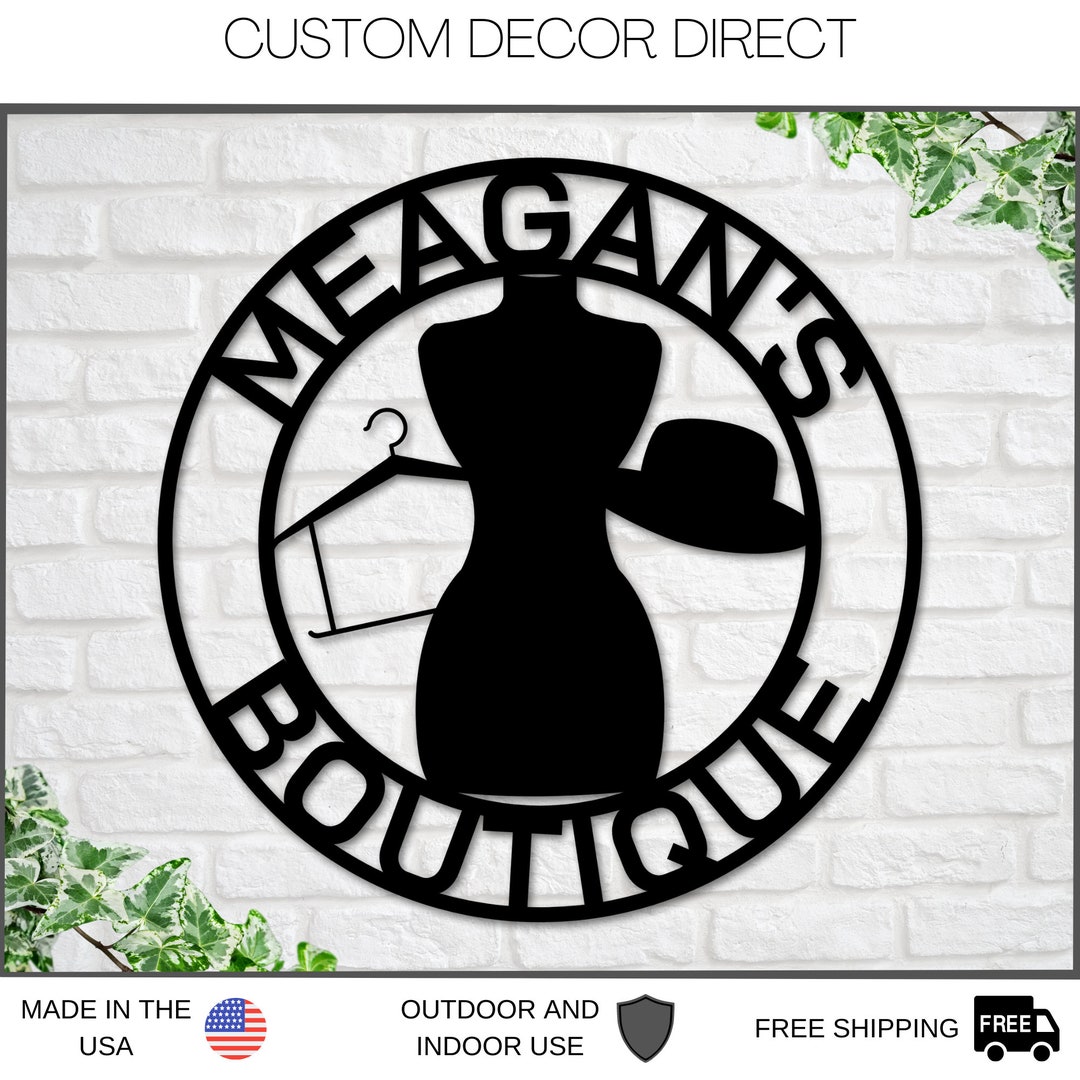 Boutique Sign, Boutique Business Sign, Fashion Store Sign, Clothing ...