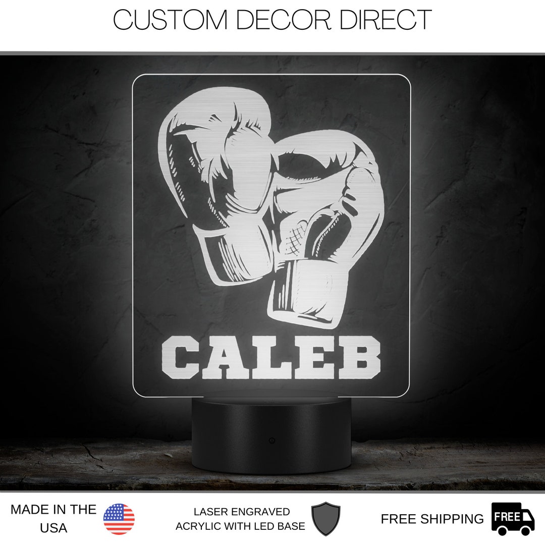 Boxing LED Light, Personalized Boxing Gloves Night Light, Martial Arts ...