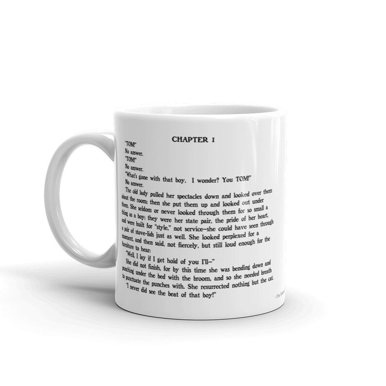 The Adventures of Tom Sawyer First Line Quote Mug, Mark Twain Gift ...
