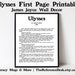 Ulysses First Page Printable, James Joyce Art, Irish Literature Gift ...