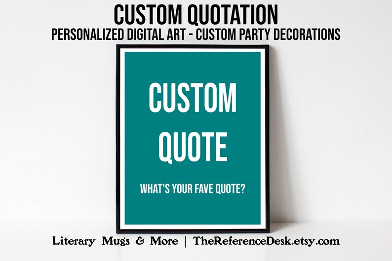 Custom Quote, Personalized Printable Gift, Custom Wall Art, Birthday ...