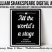 Shakespeare Quote, All the World's a Stage, as You Like It, Drama Coach ...