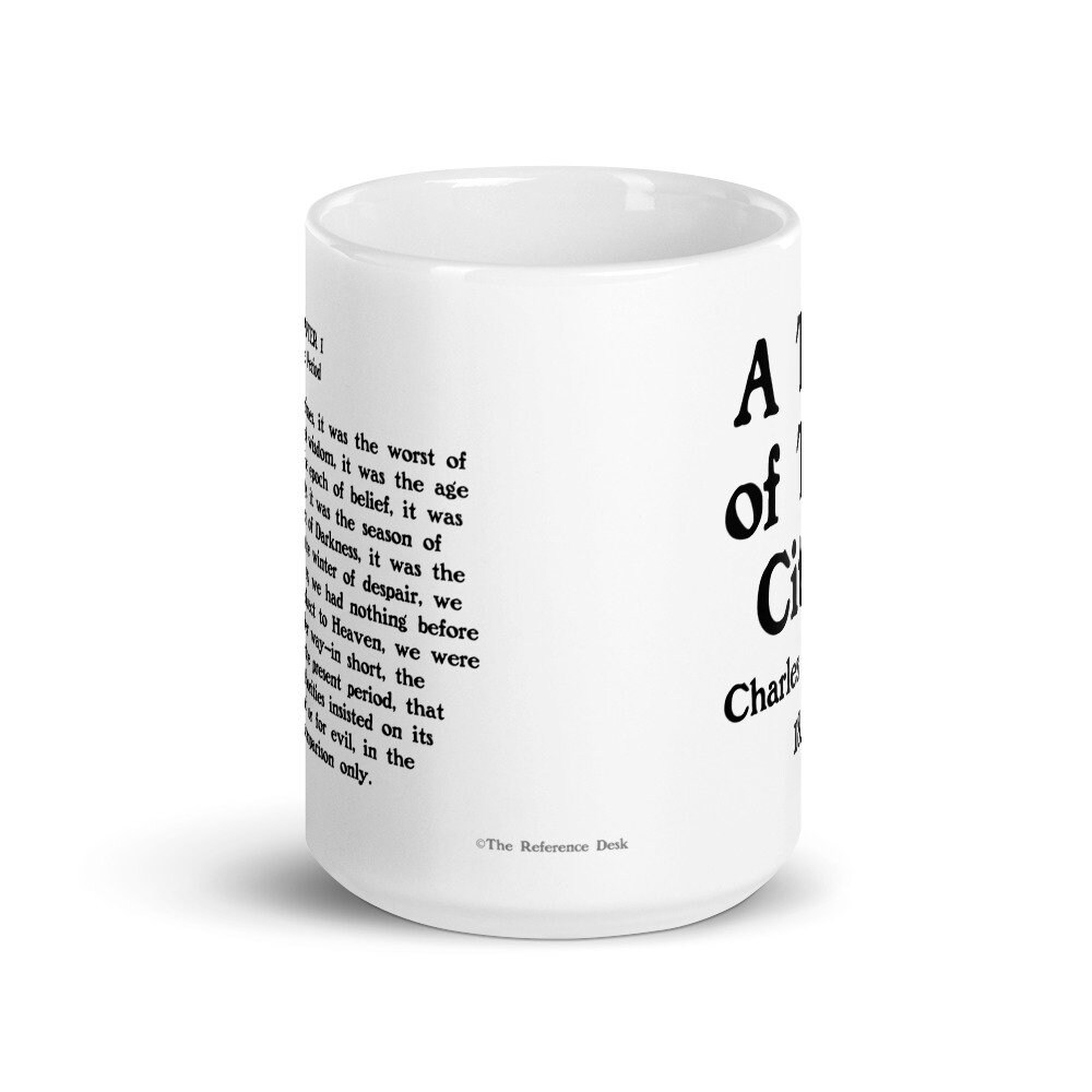 A Tale of Two Cities Quote Mug, Charles Dickens Gift, Book Lover Gift ...