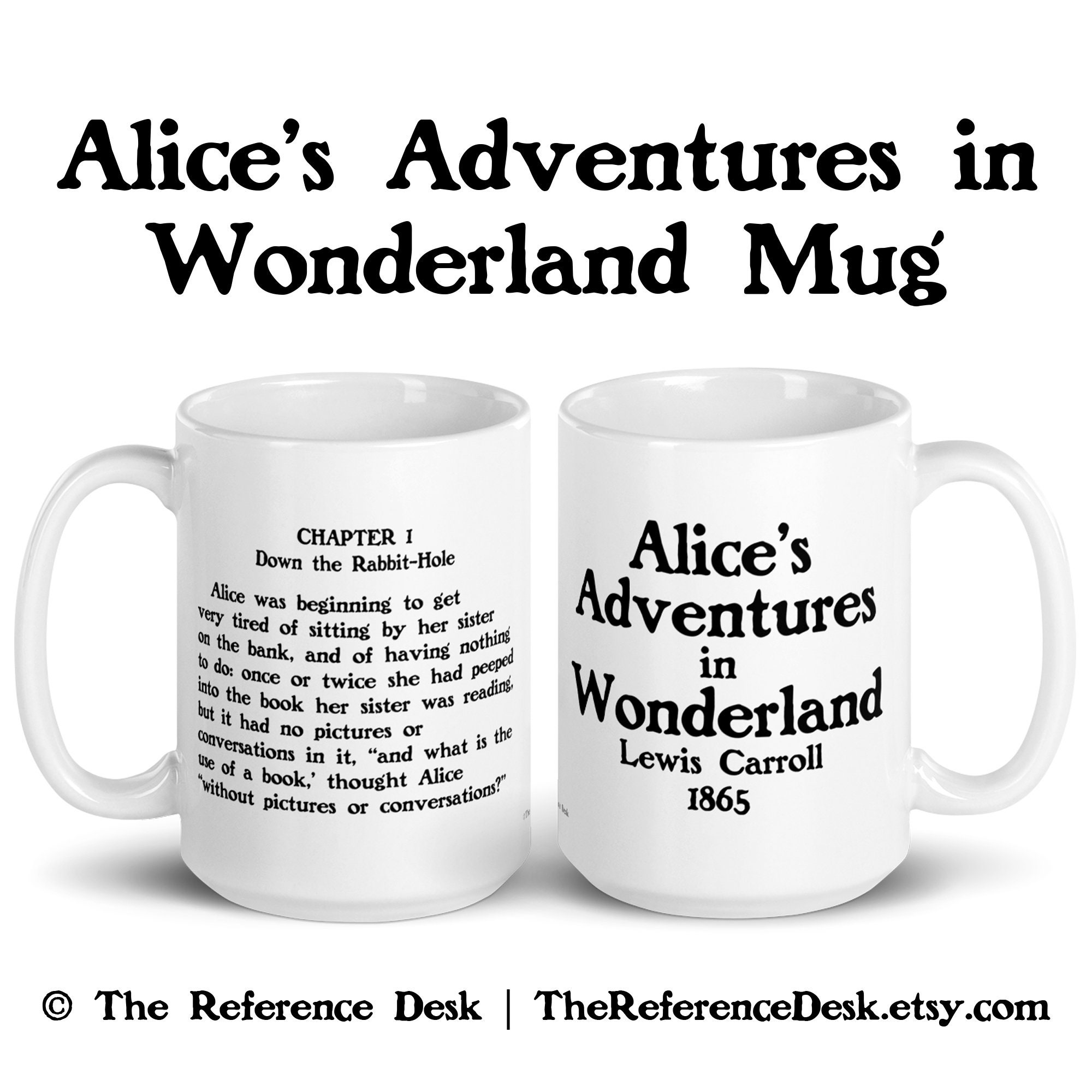 Alice's Adventures in Wonderland Quote Mug, Lewis Carroll Gift, Book ...