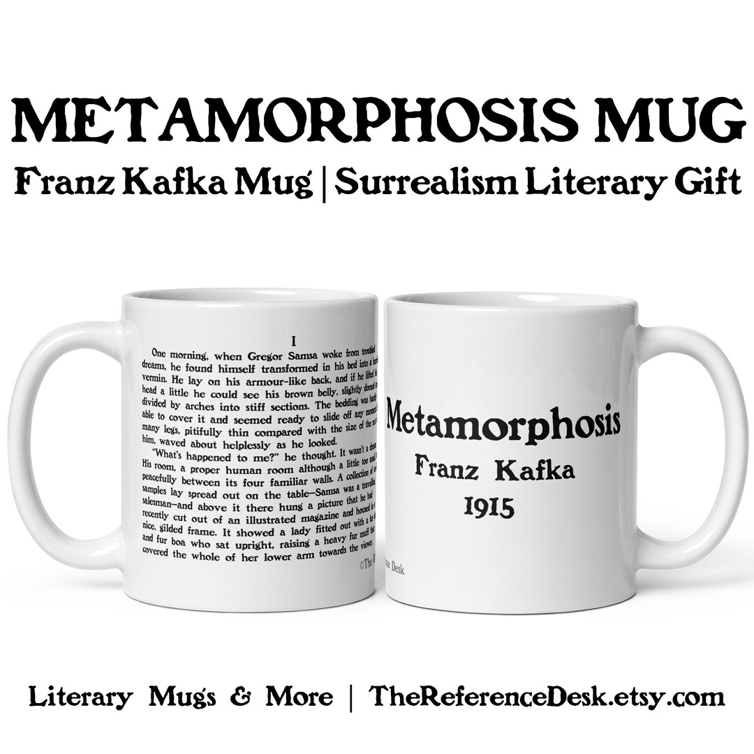 Metamorphosis Opening Lines Mug, Franz Kafka Mug, Existentialist ...
