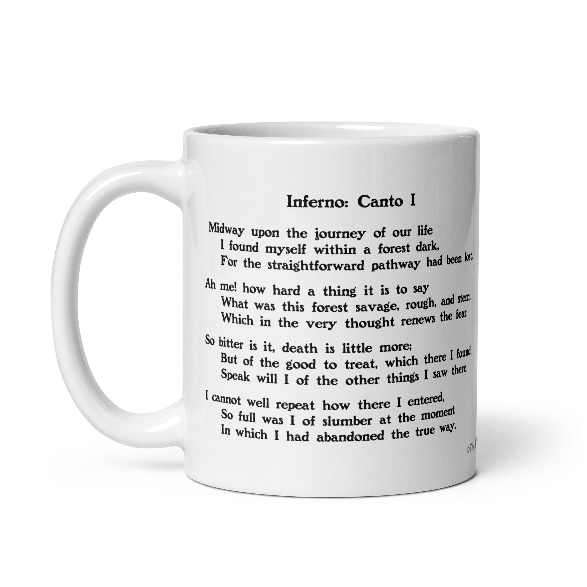 The Divine Comedy Mug, Dante Alighieri Gift, Poetry Lover Gift, English ...