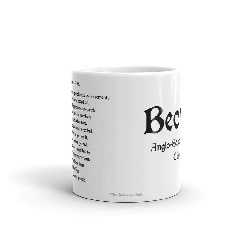 Beowulf Quote Mug, Classic Literature Gift, Book Lover Gift, English ...