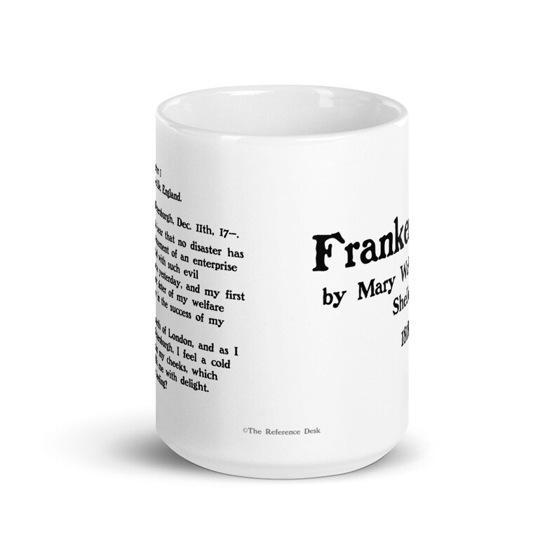 Frankenstein Mug, Frankenstein Gift, Mary Shelley Gift Mug, Horror ...