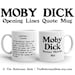 Moby Dick First Line Quote Mug, Herman Melville Gift, Book Lover Gift ...