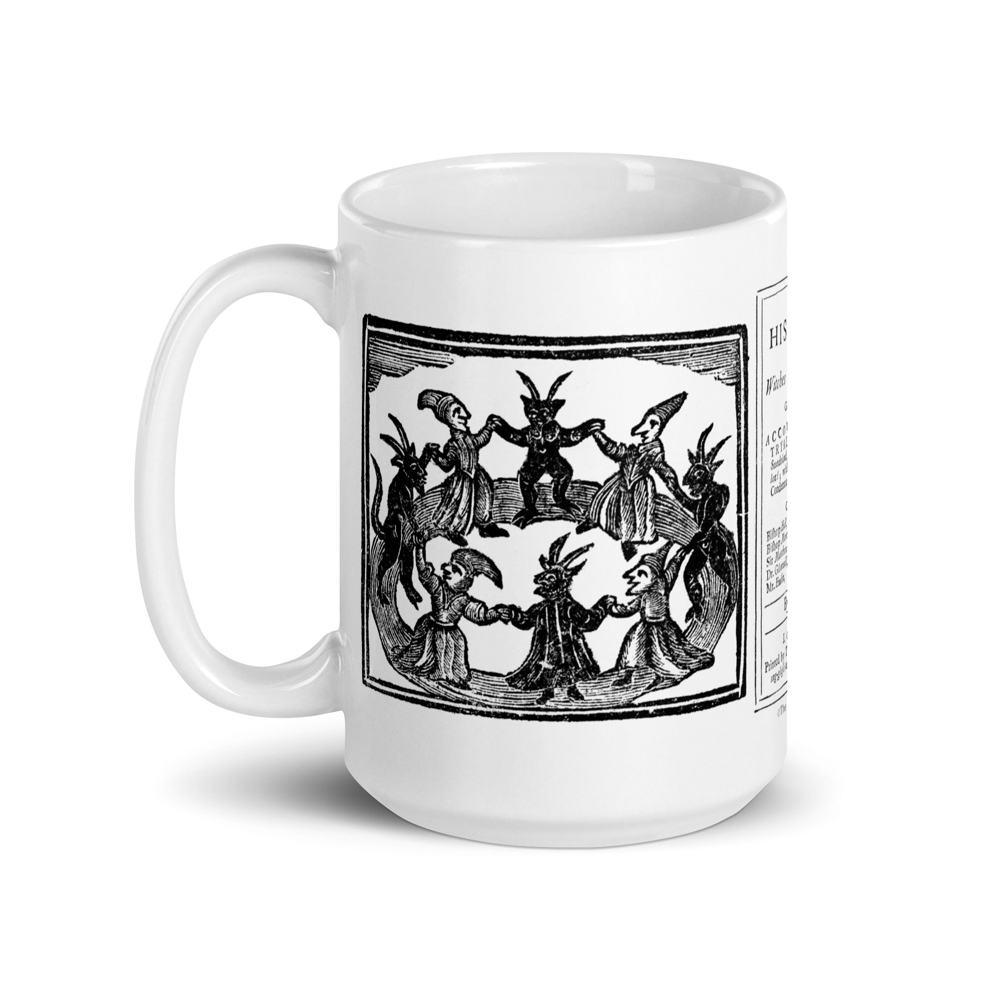 Witchcraft Mug, Witch and Wizard History Book Gift, Vintage Woodcut Art ...