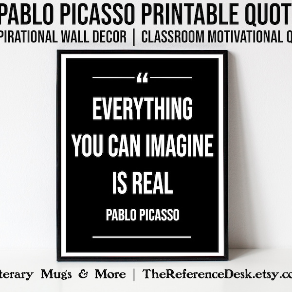 Picasso Quote - Etsy